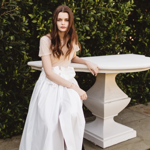 Maryam Nassir Zadeh | Skirts | Maryam Nassir Zadeh Mnz White Carlita ...